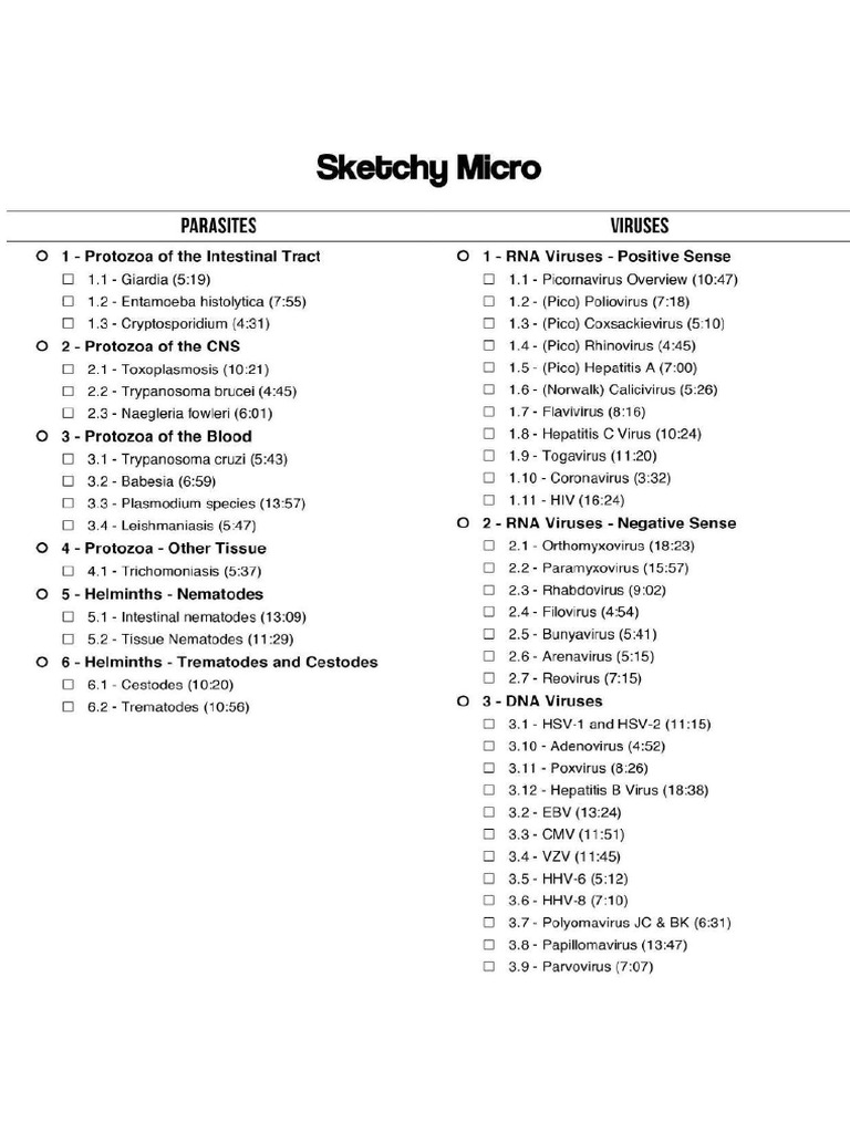 Sketchy Micro List | PDF