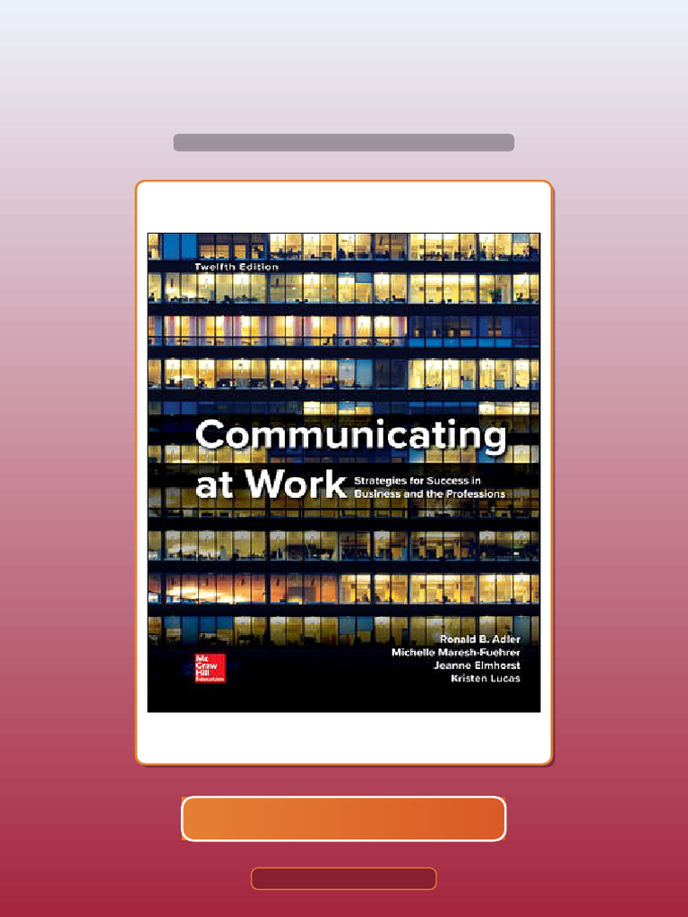 Ultimate Bundle Communicating at Work 12E Adler eBook and TestBank ...