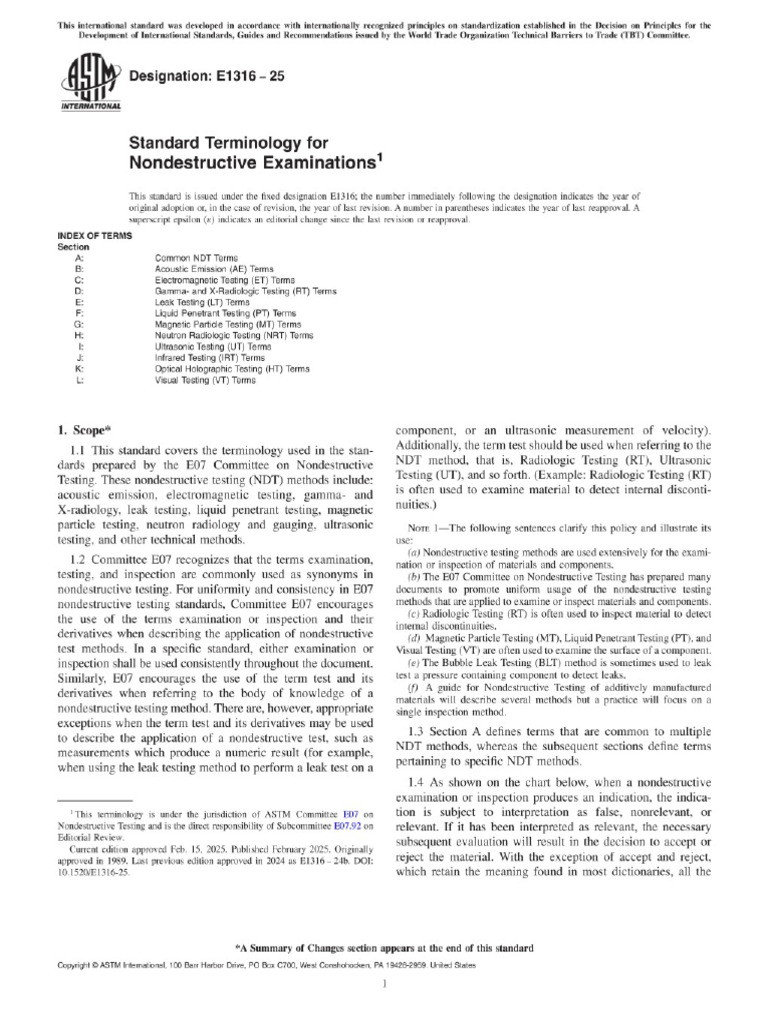 Astm E1316 2025 | PDF