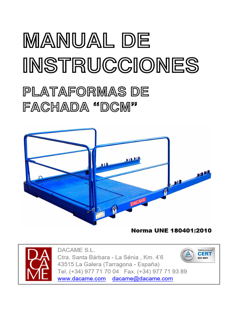 Plataforma de Fachada con Trampilla DCM | PDF
