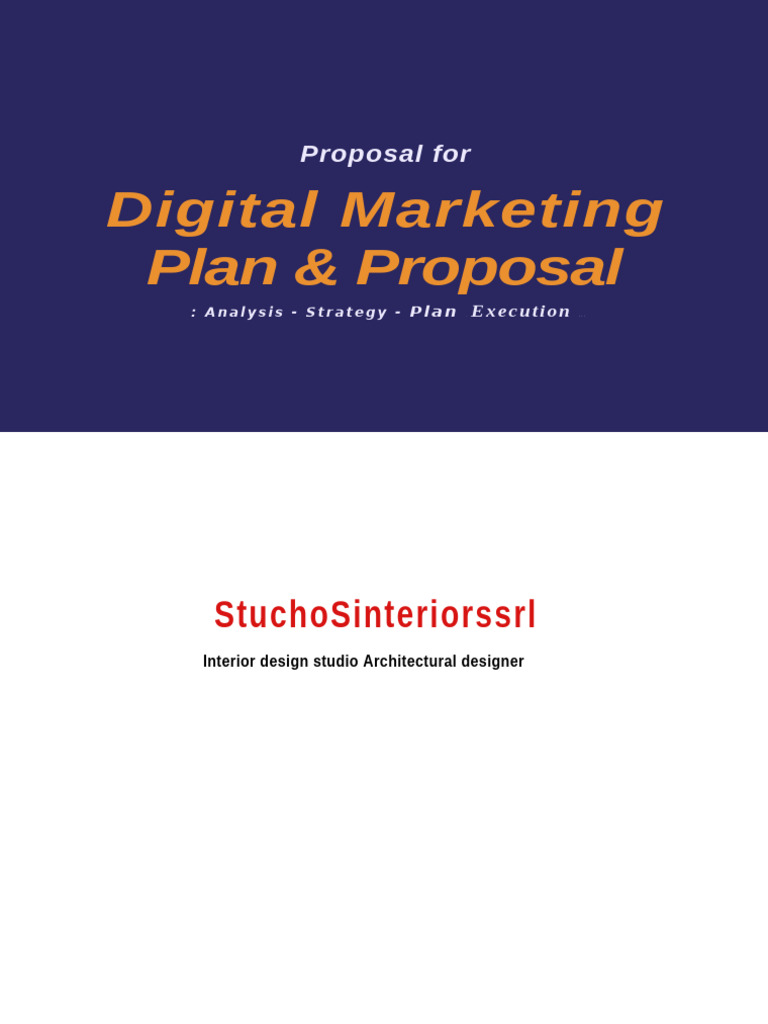 Digital Marketing Proposal for Interior Design | PDF