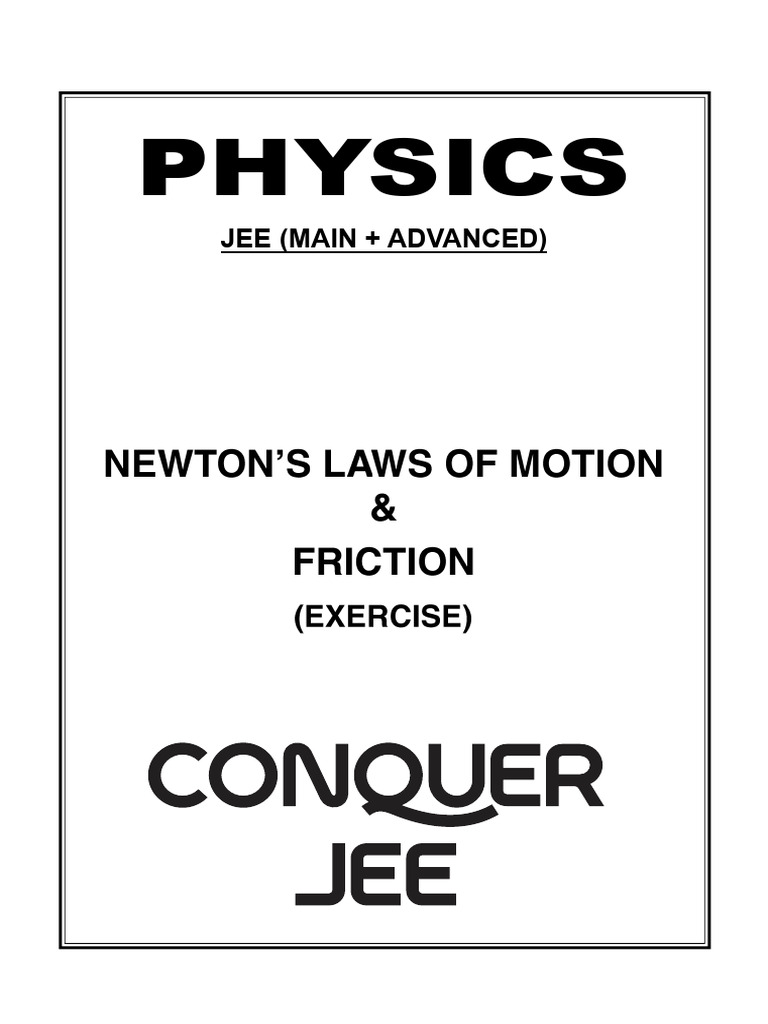 NLM & Friction Exercise | PDF | Force | Friction