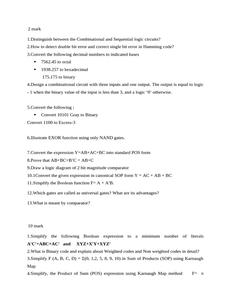 Tutorial 2 | PDF | Digital Electronics | Theory Of Computation