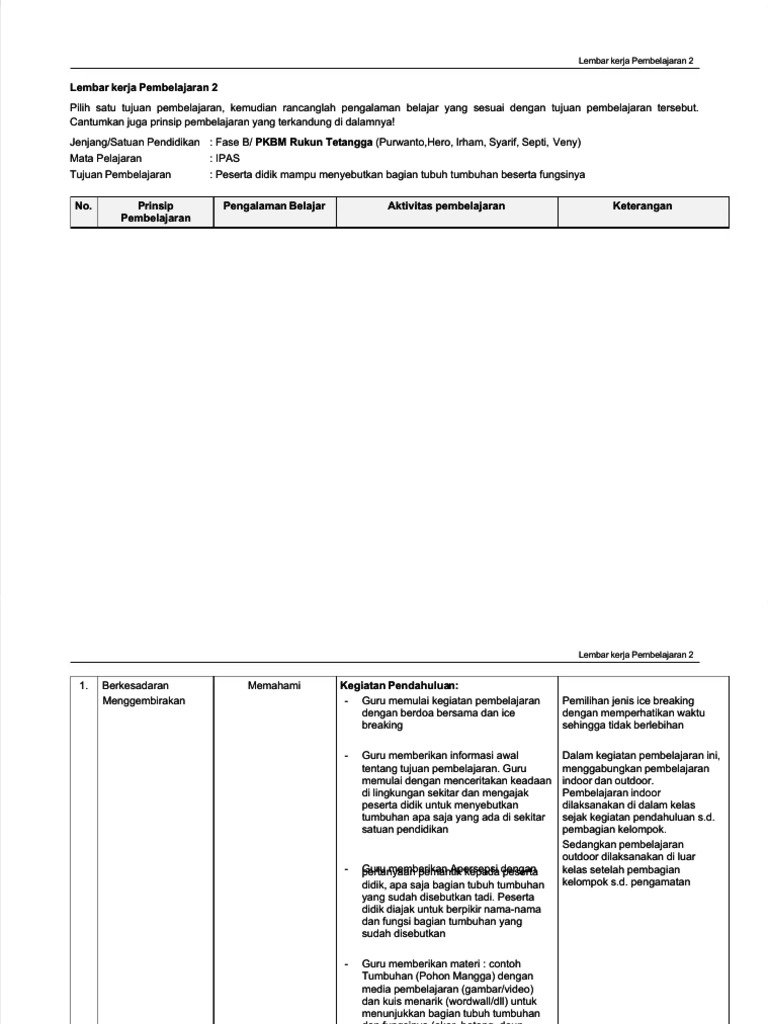LK Modul 2.3 Mapel Ipa | PDF