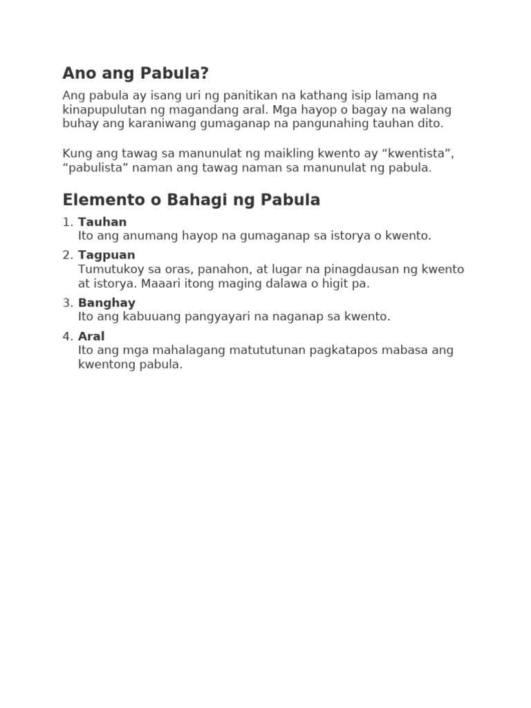PABULA | PDF