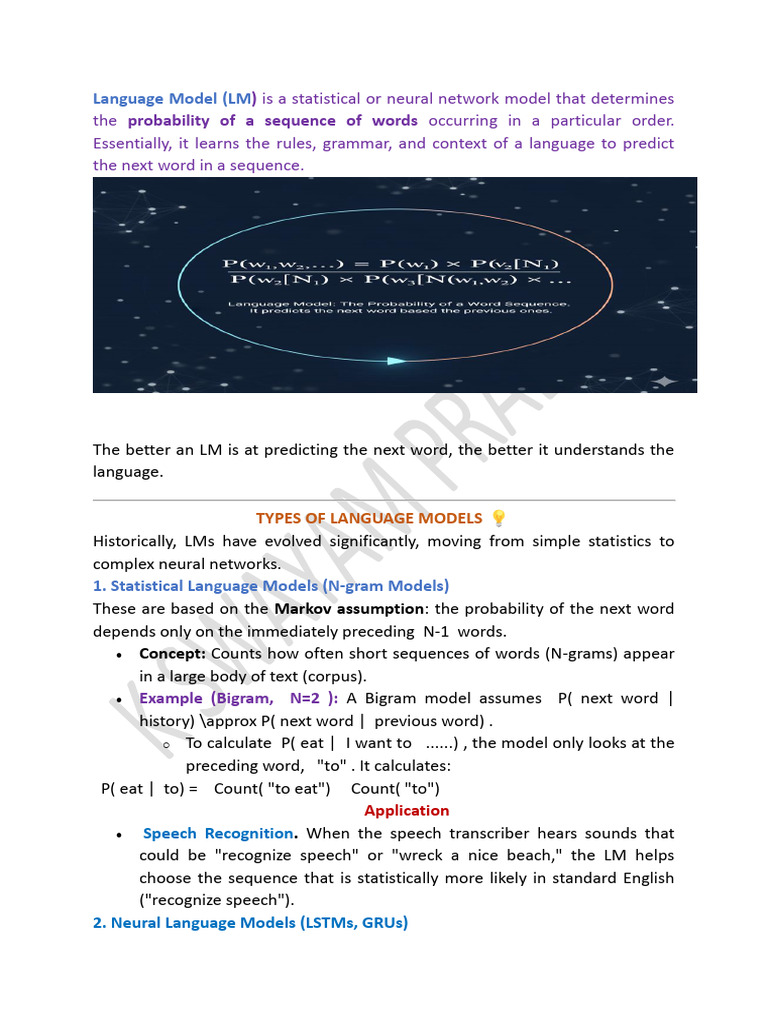 NLP UNIT V Language Model | PDF | Artificial Intelligence | Computational Neuroscience
