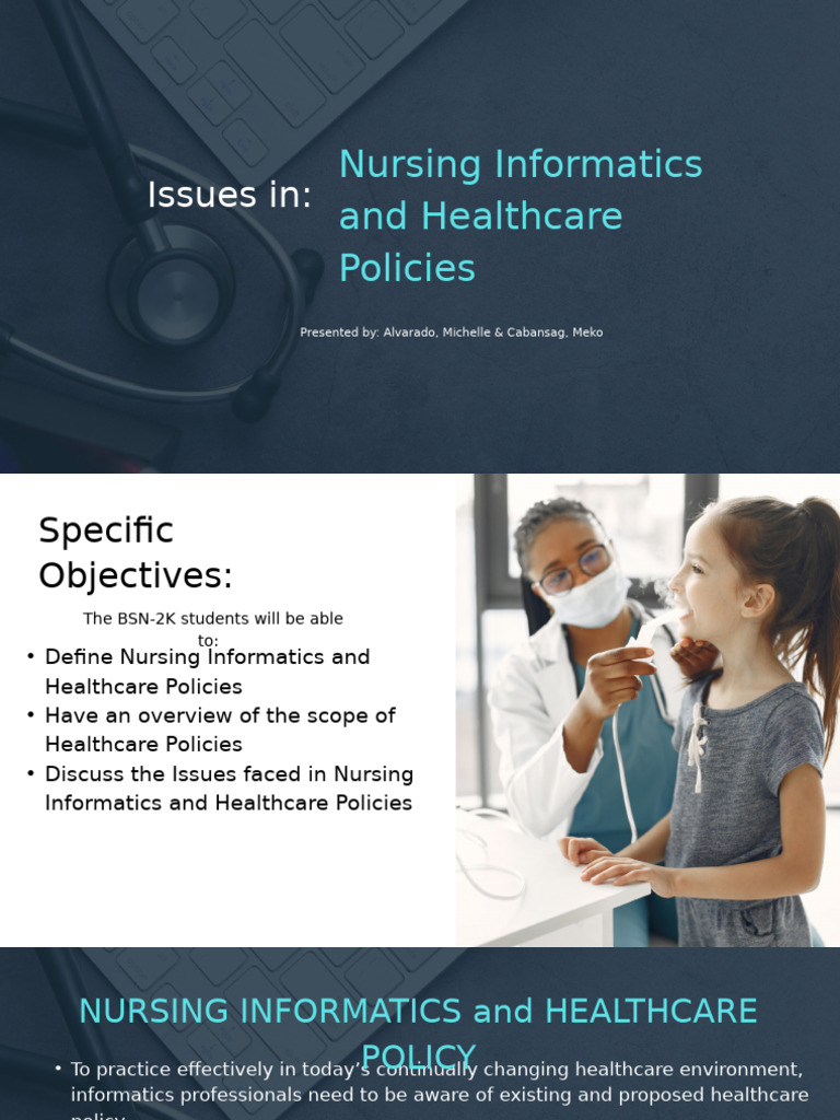 Topic 1issues in Nursing Informatics and Health Policy | PDF | Health ...
