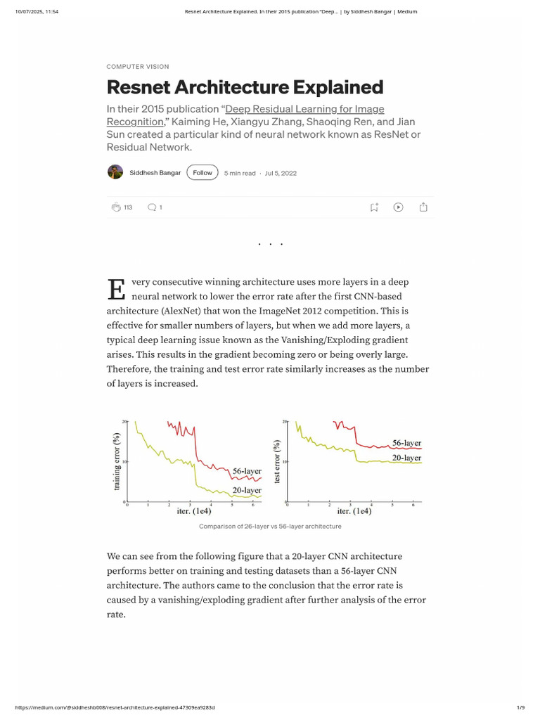 Resnet Explained - 2 | PDF