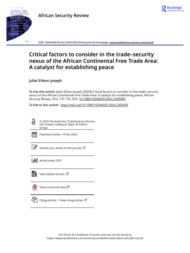 Editable Critical Factors To Consider in The Trade Security Nexus of ...