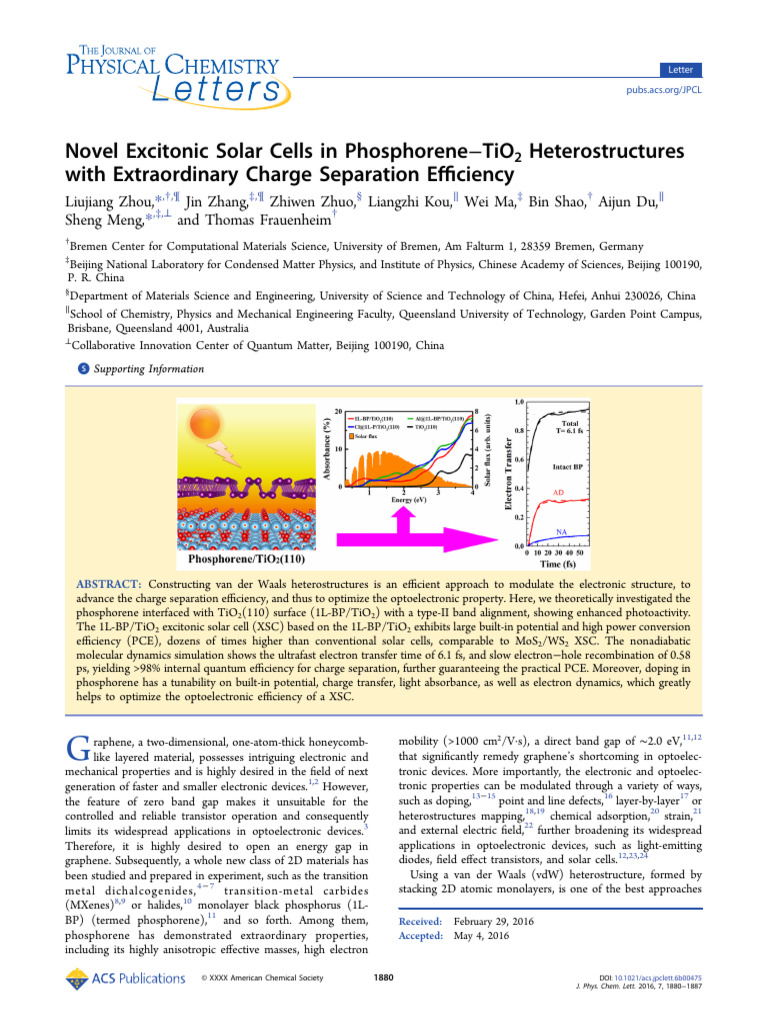 Zhou 2016 | PDF | Titanium Dioxide | Solar Cell
