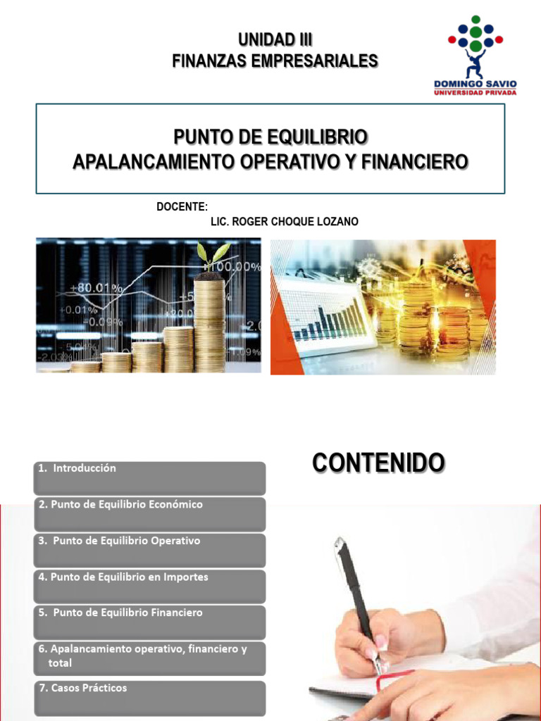 Unidad 3 Analisis Del Punto de Equilibrio y Apalancamiento | PDF
