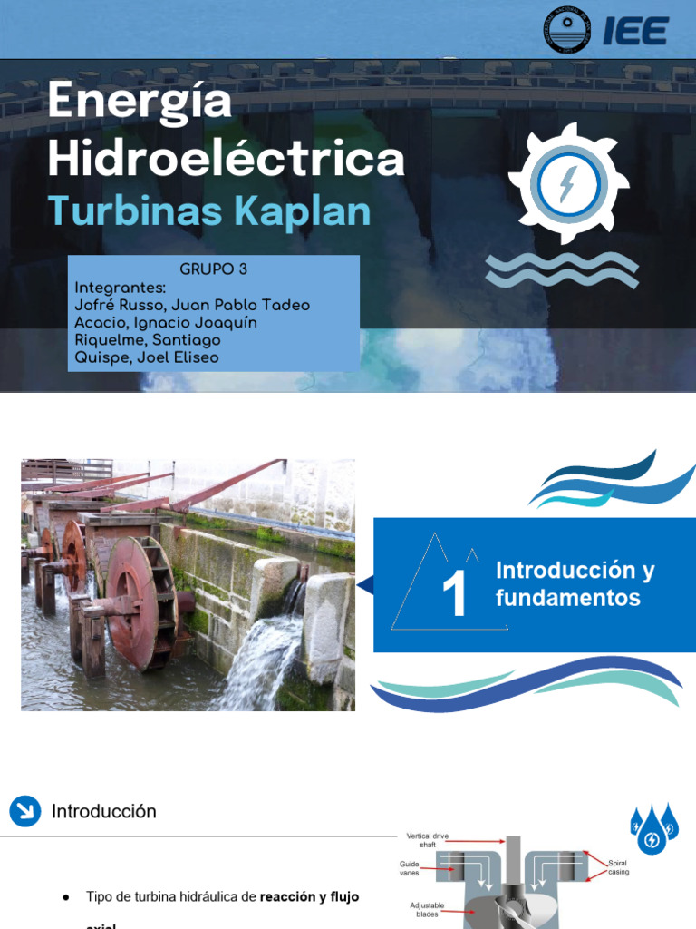 Kaplan | PDF | Turbina | Hidroelectricidad