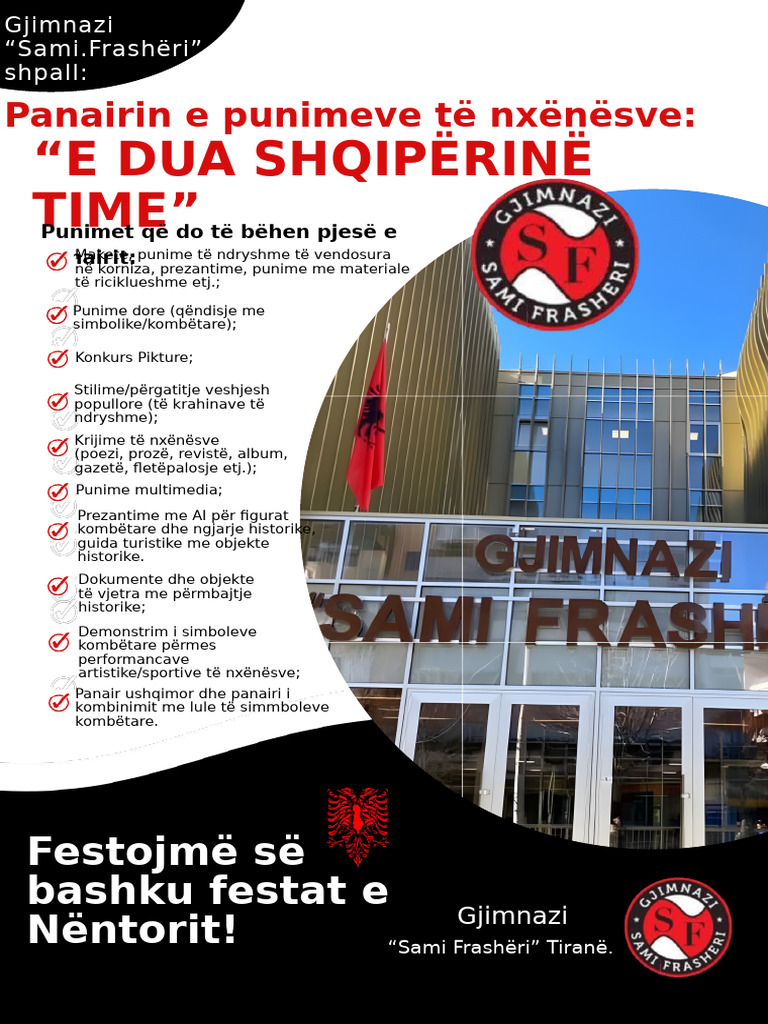 Panairi Gjimnazi Sami Frasheri | PDF