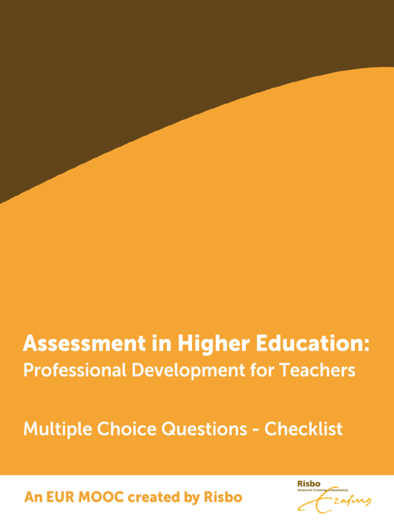 3) Checklist For Multiple Choice Questions | PDF