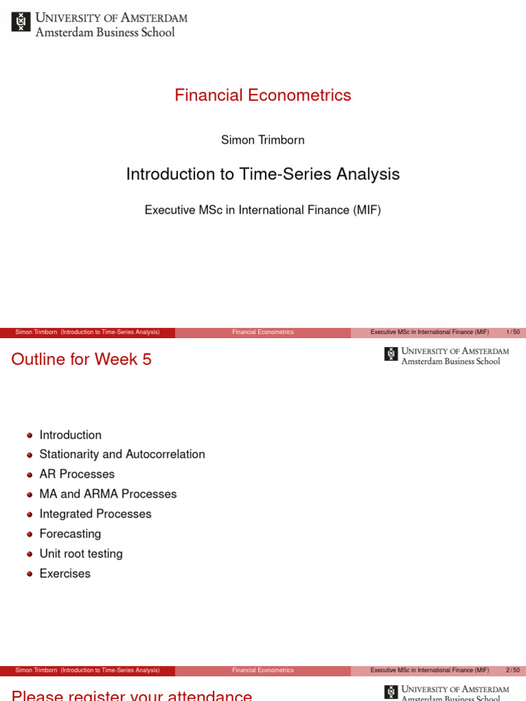 Time-Series Analysis in Finance | PDF | Time Series | Akaike ...