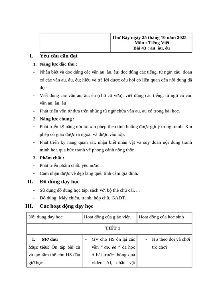 KHDH B43 - Au Âu Êu | PDF