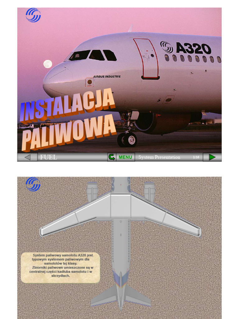 Airbus A320 Instalacja Paliwowa Prezentacja | PDF