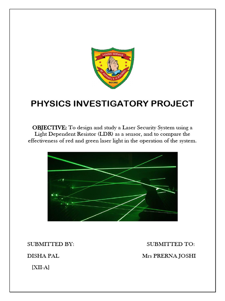 Laser Security System Disha Pal | PDF | Laser | Light Emitting Diode