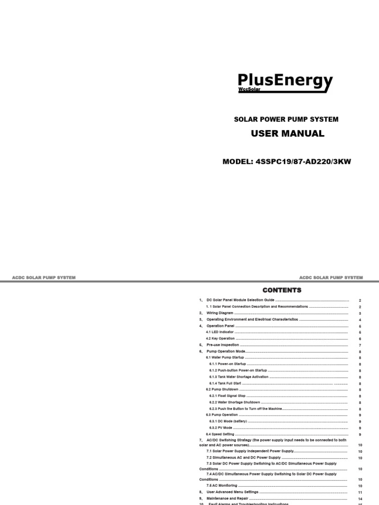 4sspc19 87 Ad220 3kw Acdc Pump User Manuel | PDF | Power Supply ...