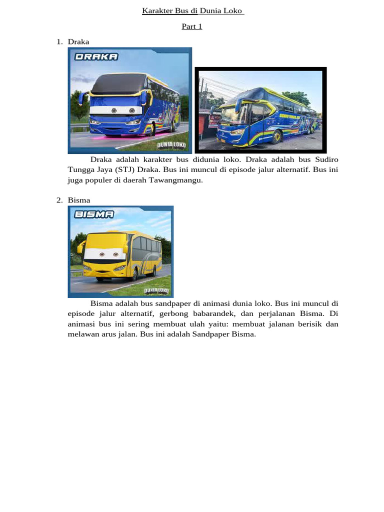 Karakter Dunia Loko | PDF