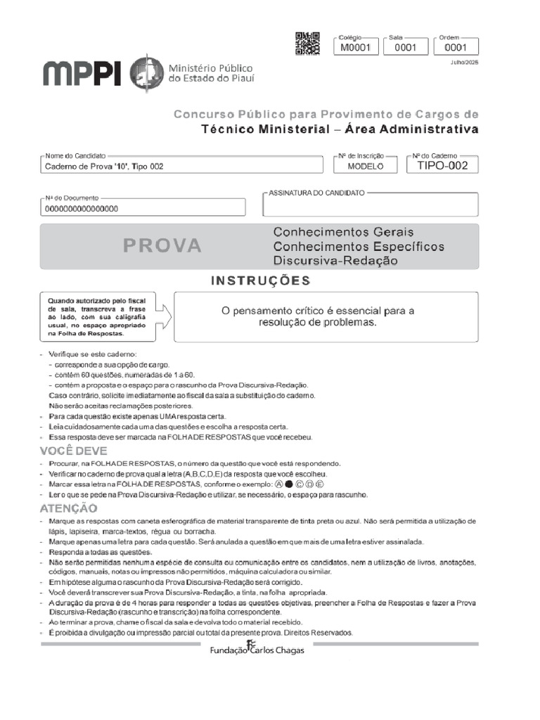 Prova MP Pi | PDF