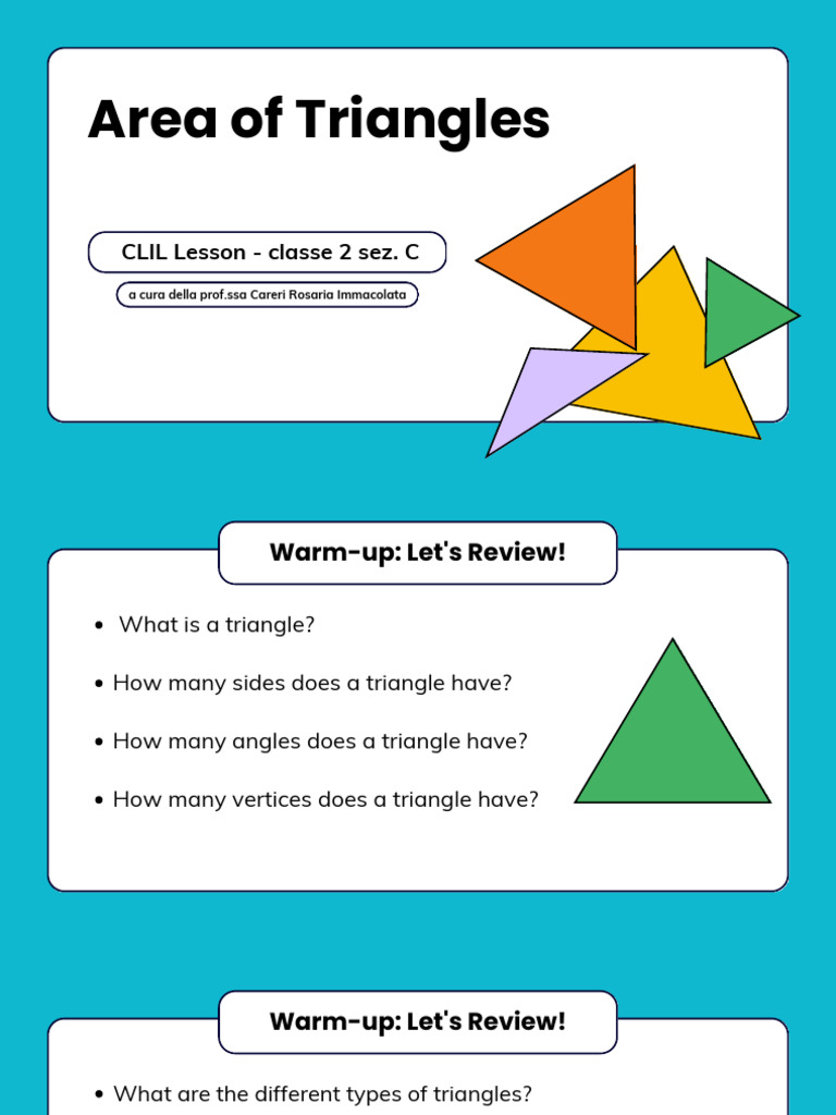 Area of Triangles | PDF | Area | Triangle