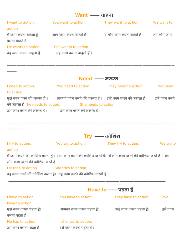 Want - चाहना | PDF