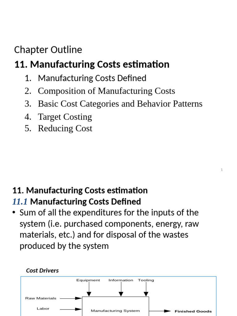 Manufacturing Cost Estimation Guide | PDF | Pricing | Prices