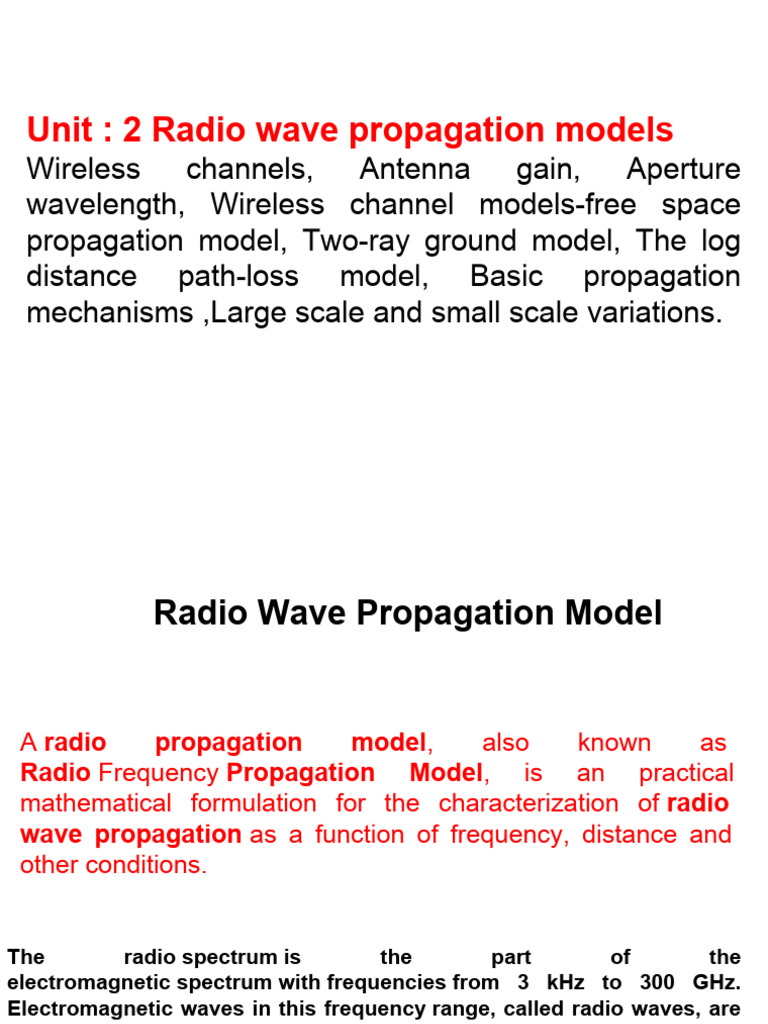 Radio Wave Propagation Models Explained | PDF | Radio | Radio Wave