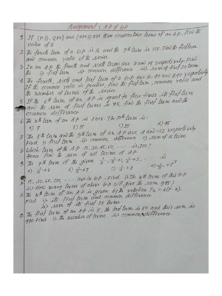 Assignment AP&GP | PDF