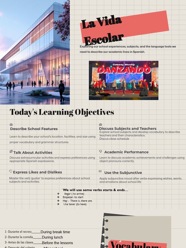 Spanish School Life and Vocabulary Guide | PDF | Syntactic ...