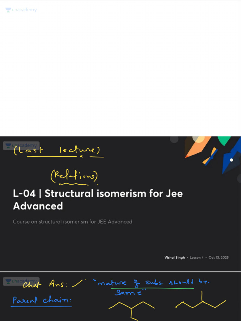 L04 Structural Isomerism For Jee Advanced With Anno | PDF