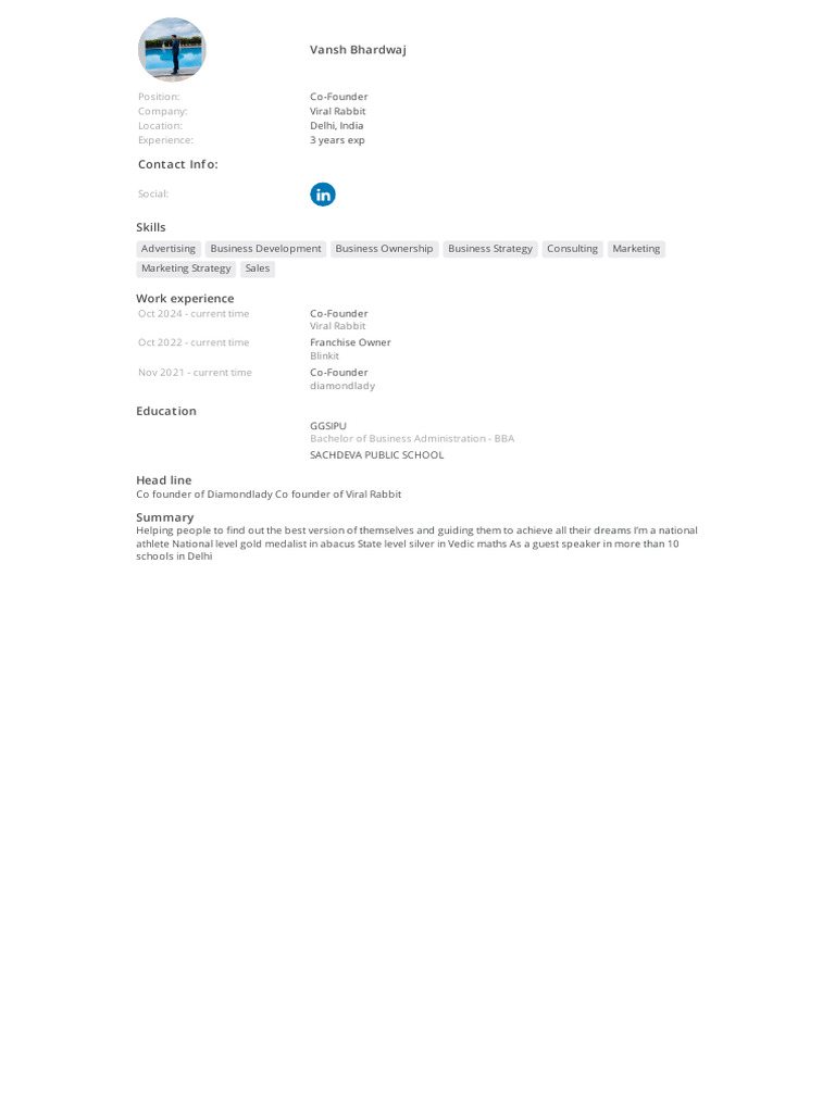 Vansh Bhardwaj | PDF