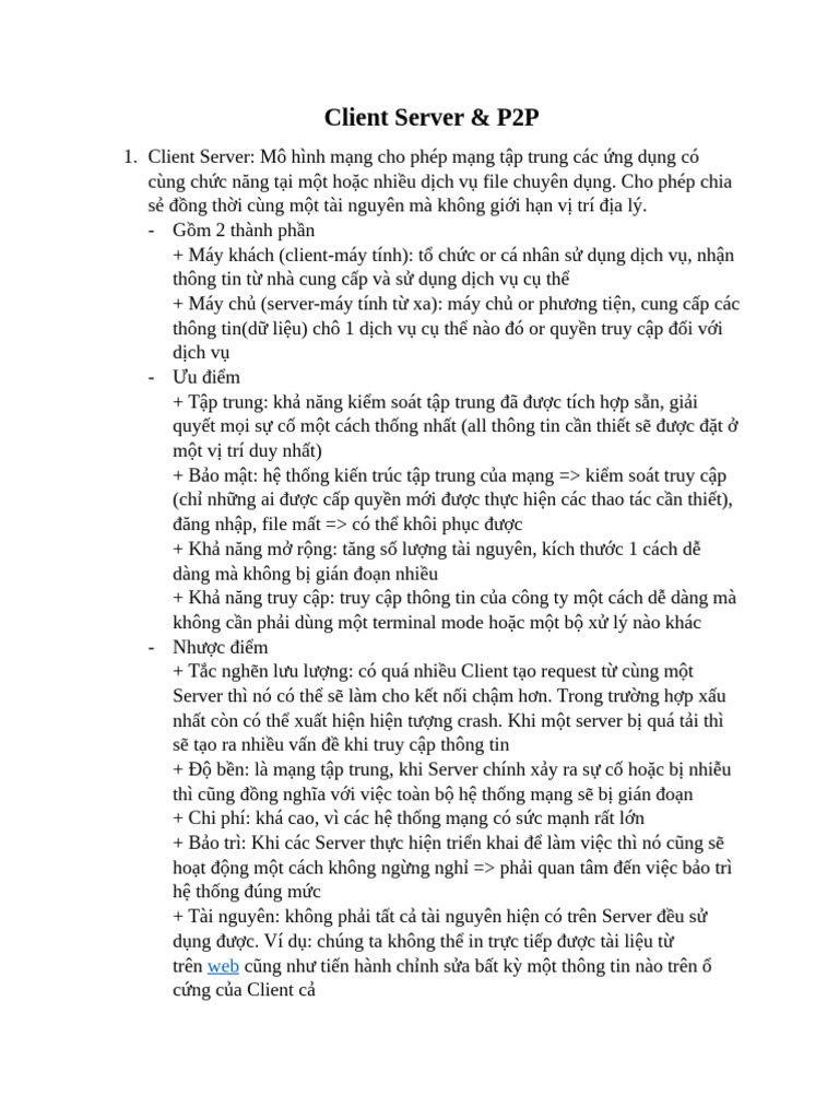 Client Server & P2P | PDF