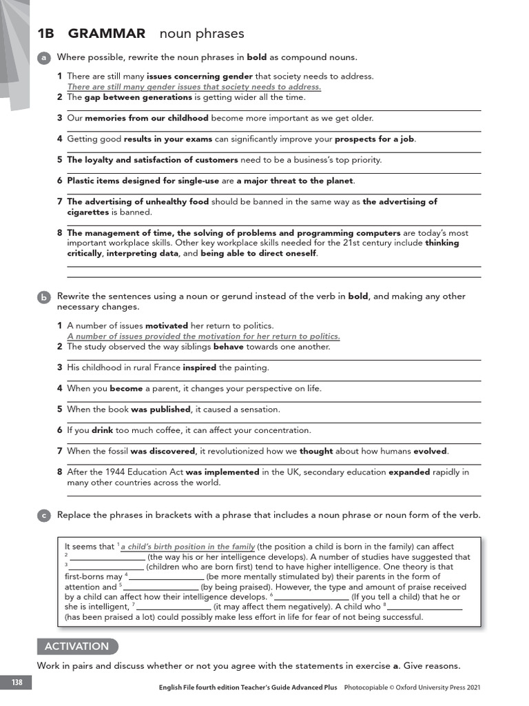 C1 U1 - Grammar Review | PDF