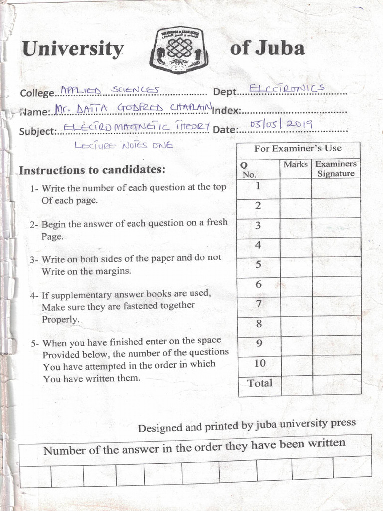 Electromagnetic Theory | PDF