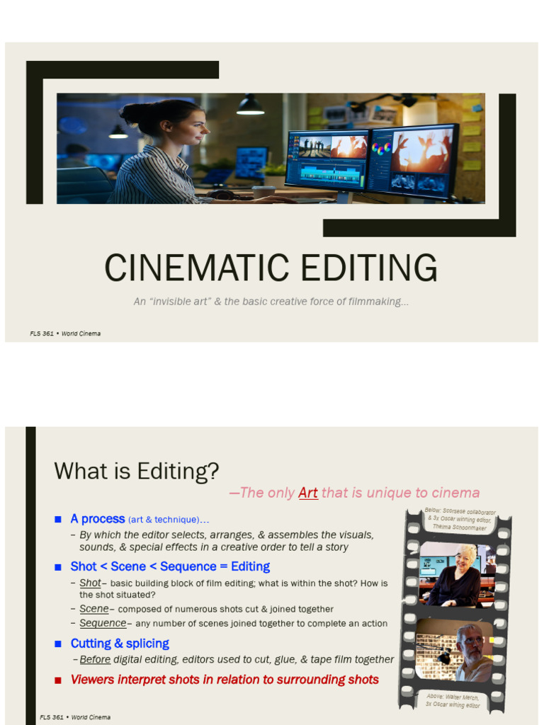 Understanding Cinematic Editing Techniques | PDF