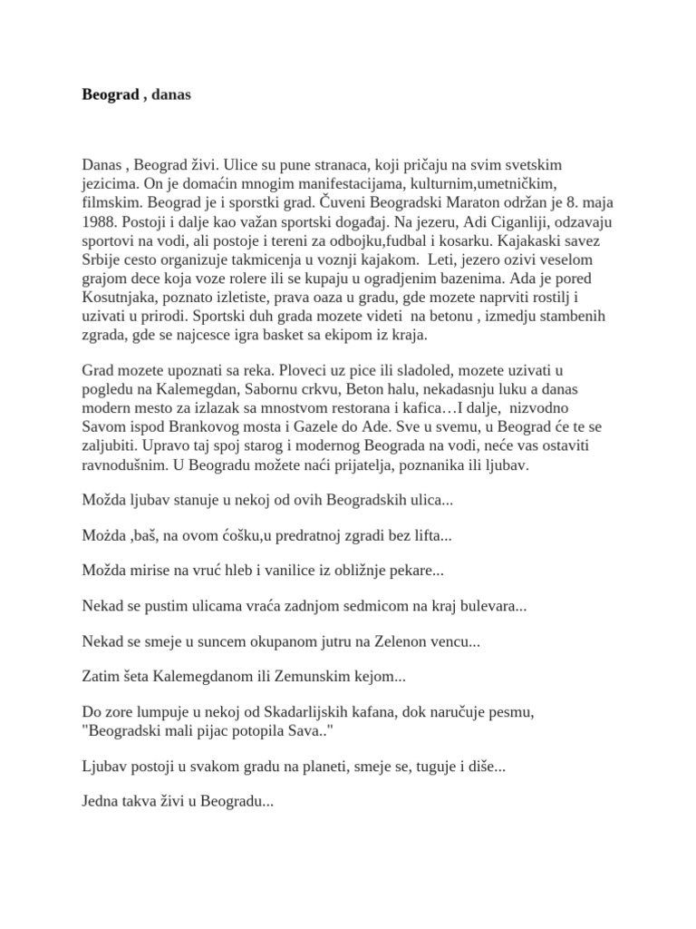 Beograd Danas | PDF