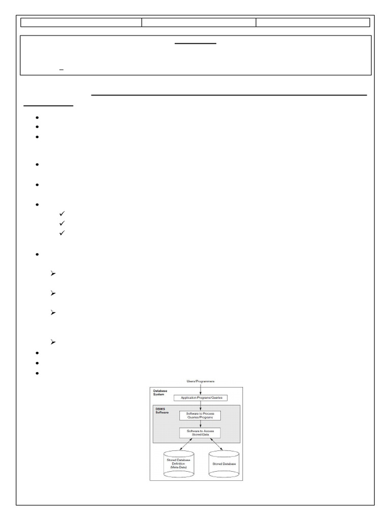 DBMS UNIT - I (1) | PDF | Databases | Relational Model
