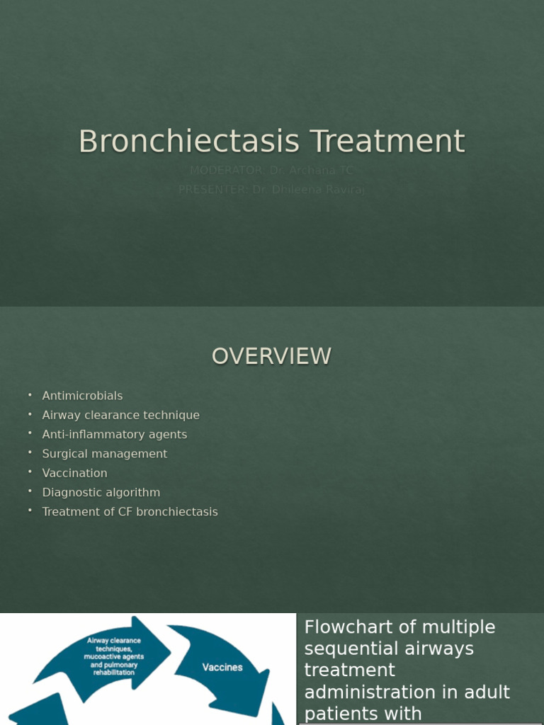 Treatment of Bronchiectasis | PDF | Pseudomonas Aeruginosa | Exhalation