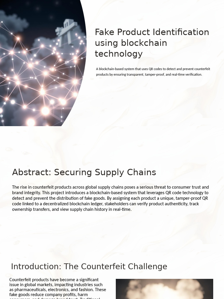 Fake Product Identification | PDF | Authentication | Qr Code