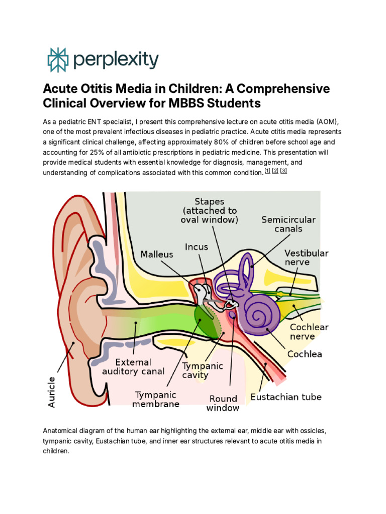 Acute Otitis Media in Children - A Comprehensive CL | PDF | Medical ...