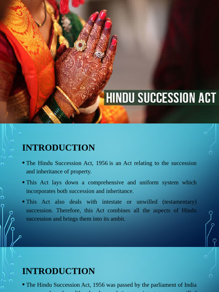 Succession of Property As Per Hindu Succession Act | PDF | Annulment ...