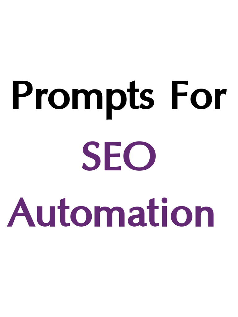 Your SEO With AI-Powered Prompts | PDF | Search Engine Optimization | Hypertext