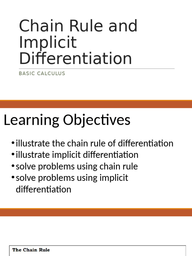 Q4 W3 Chain Rule and Implicit Differentiation | PDF