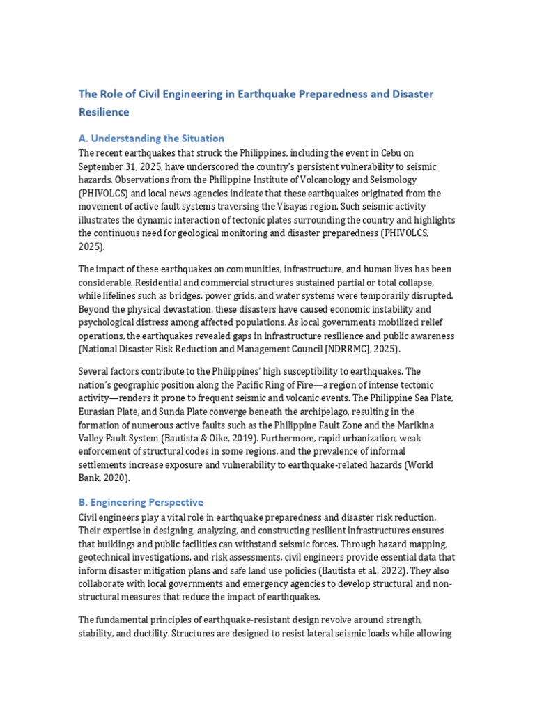 Civil Engineering for Earthquake Resilience | PDF | Earthquake ...