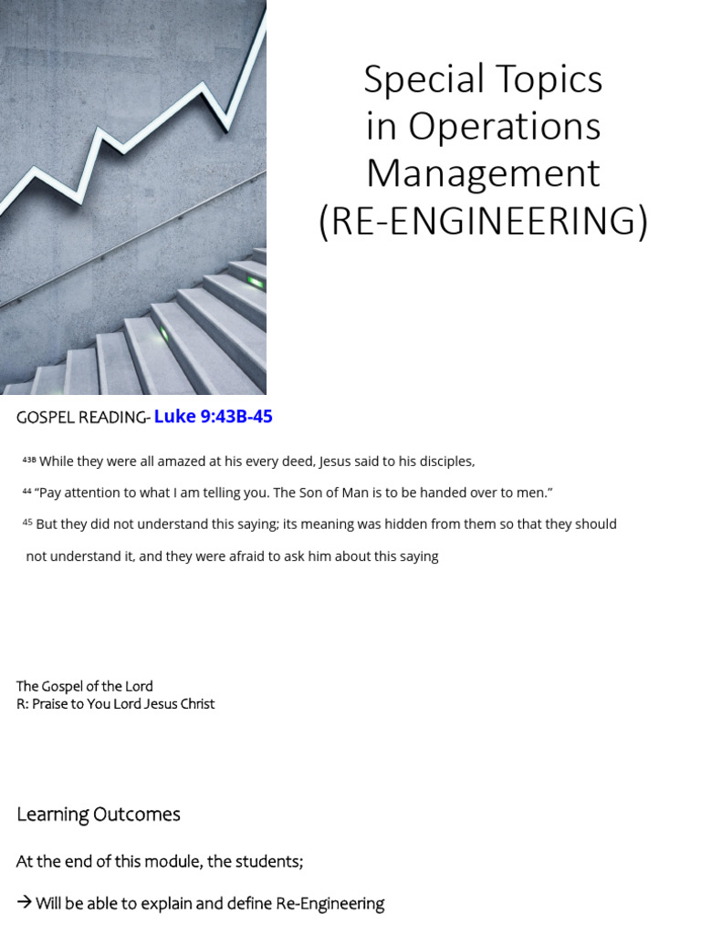 Special Topics Re Engineering | PDF | Business Process | Business Economics