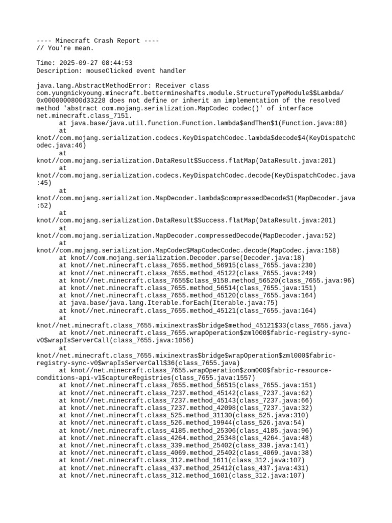Minecraft Crash: MixinExtras Error | PDF | Computer Science | X86 ...