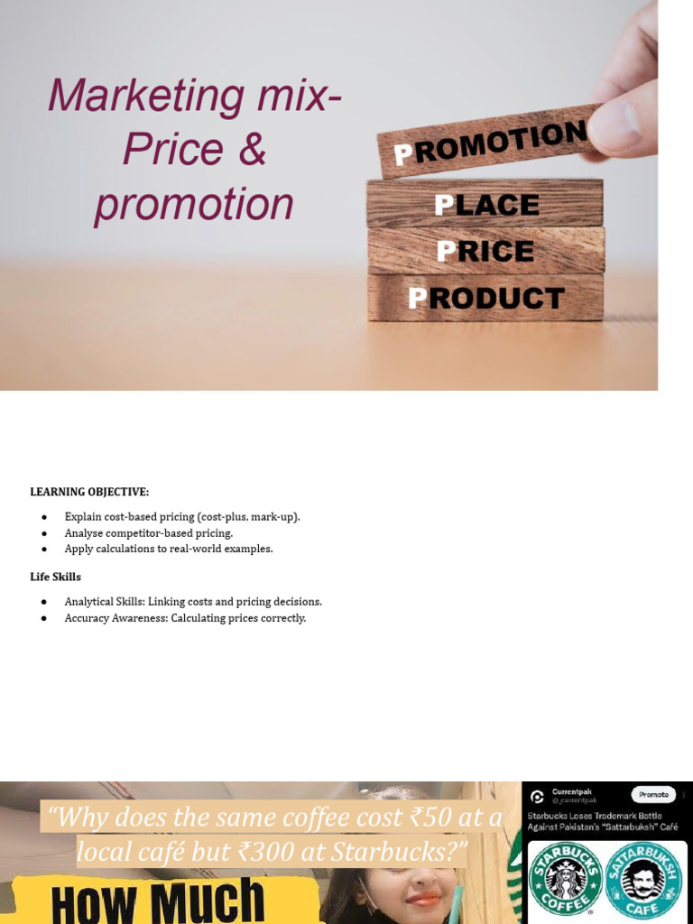 Marketing Mix - Price & Promotion | PDF | Pricing | Brand