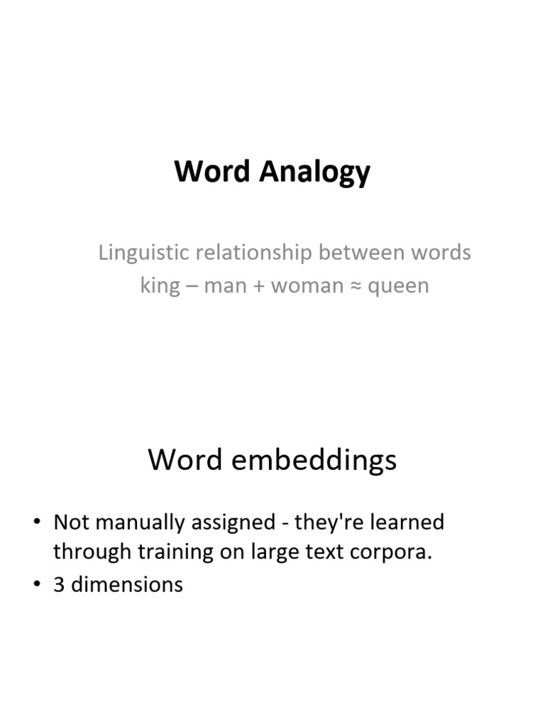 Word Analogy | PDF